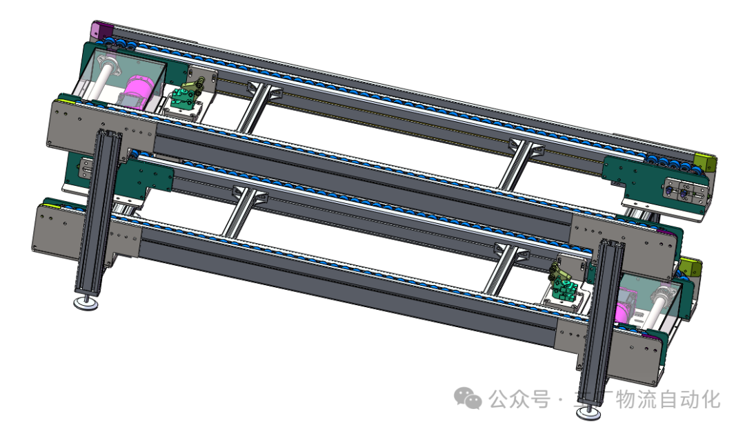 倍速链条机设计细节 - 循环输送链